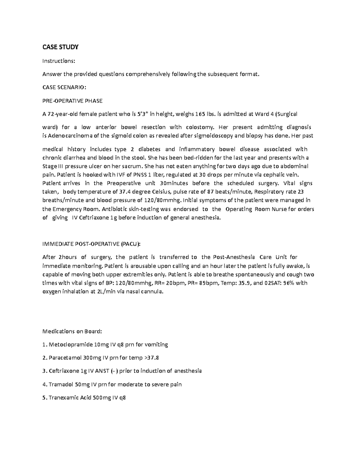 CASE Study - CASE STUDY Instructions: Answer the provided questions ...