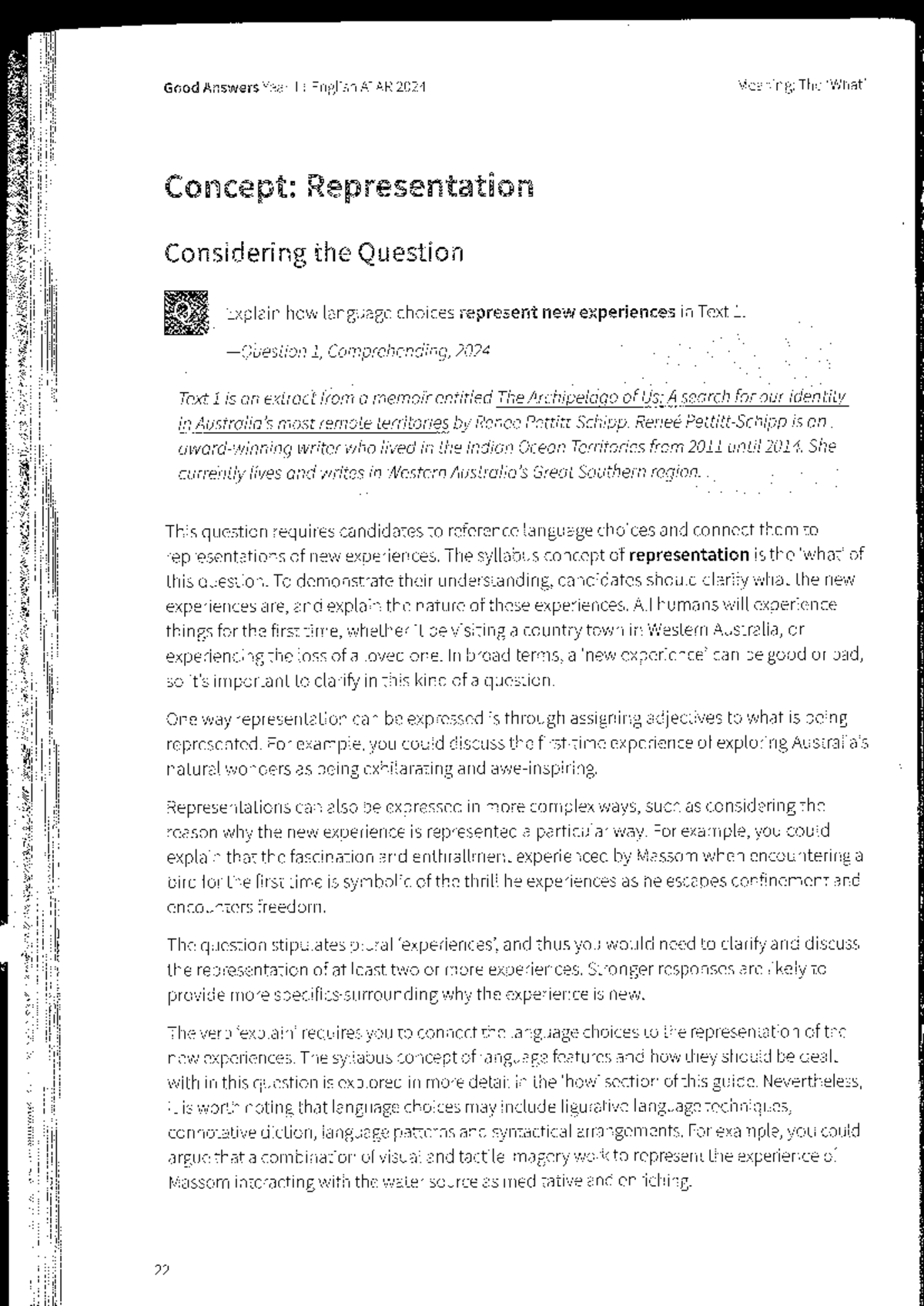 Good Answers Year 11 English ATAR 2024: Language Choices ...