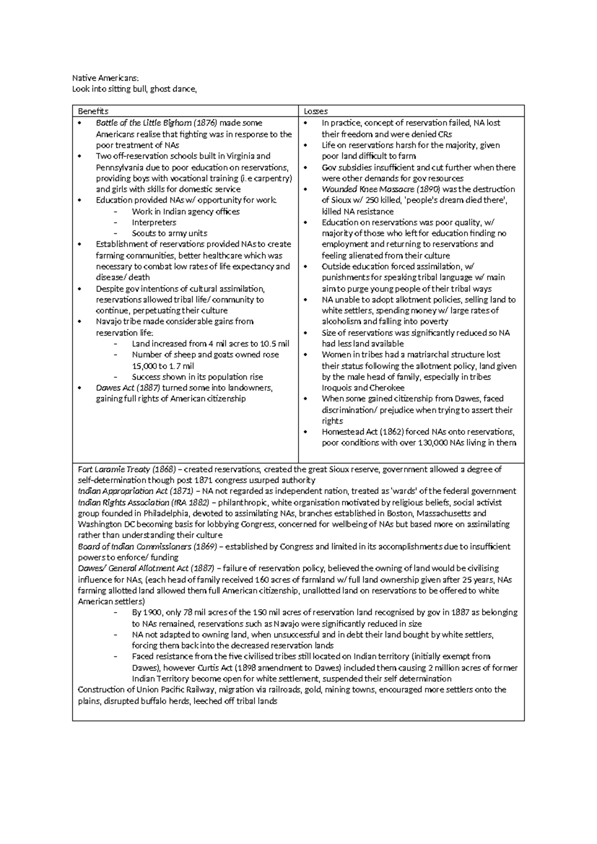 Gilded Age: Impact on Native Americans and Labor Rights (HIST 201 ...