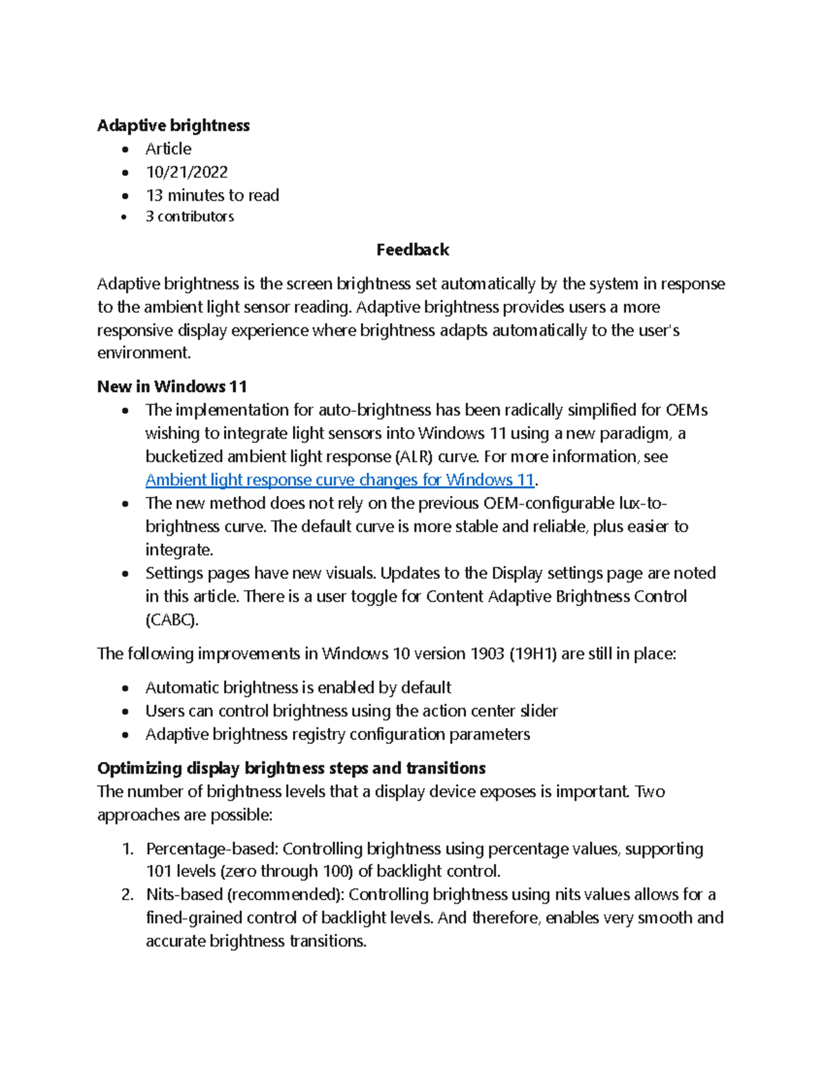 Adaptive Brightness Guide for Windows 10 & 11 - Article 32 - Studocu