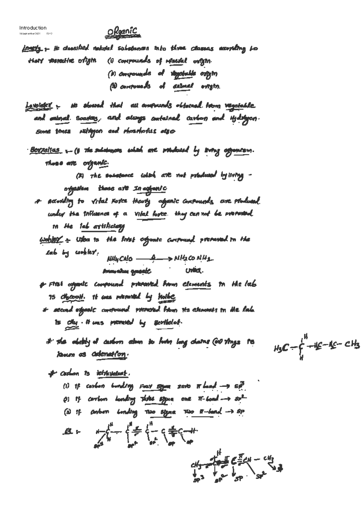 GOC-1: Introduction to Organic Compounds and Their Classification - Studocu