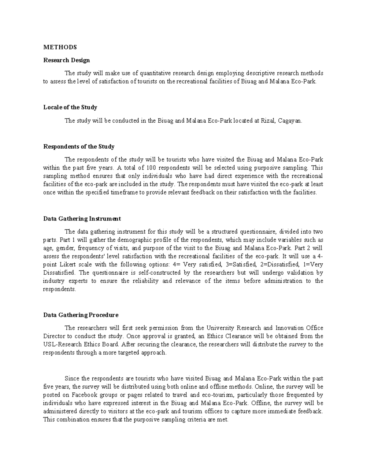 26 sample-methods-2025 - METHODS Research Design The study will make ...