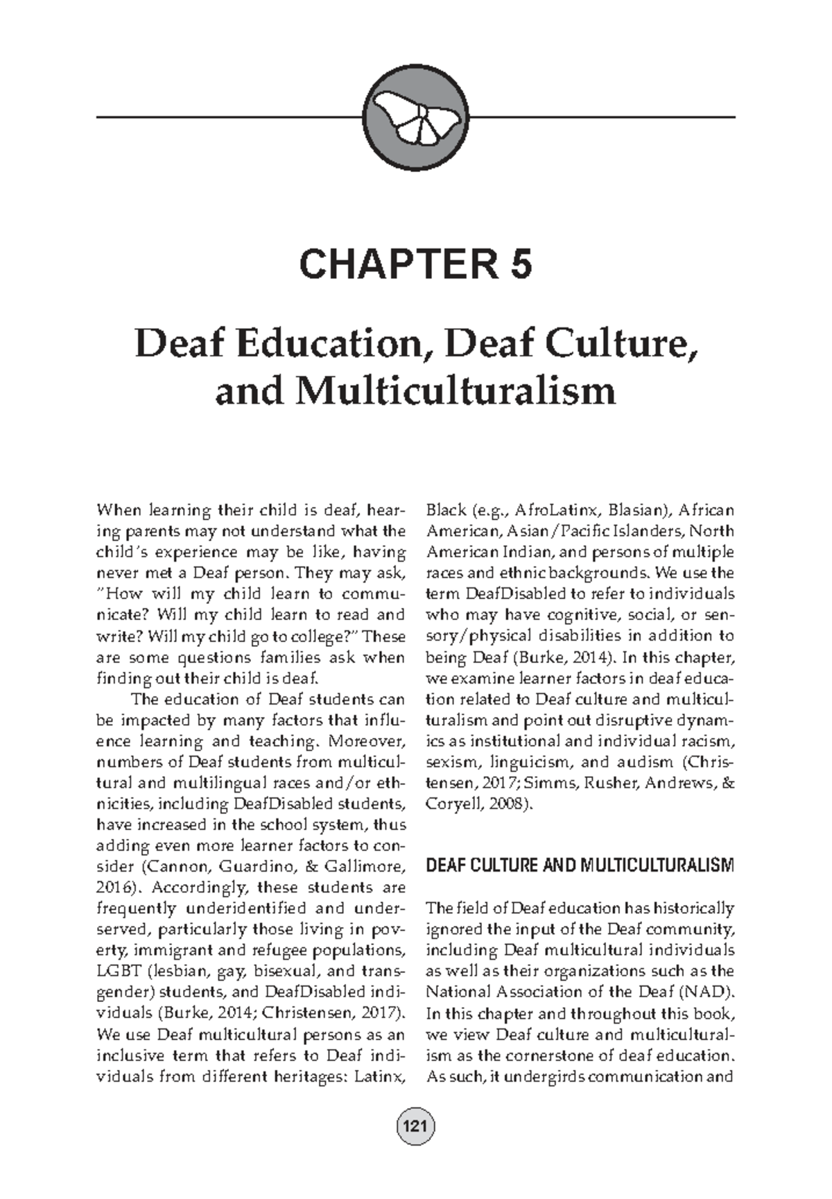 Deaf Education, Culture, and Multiculturalism Challenges (EDU 101 ...