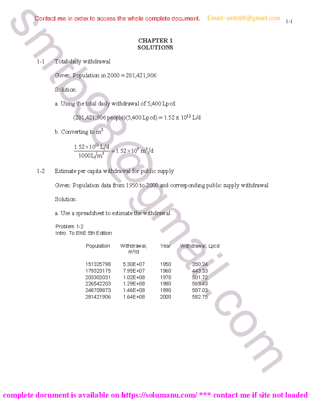 Solution Manual for Introduction to Environmental Engineering ENE 6th Ed. - Studocu