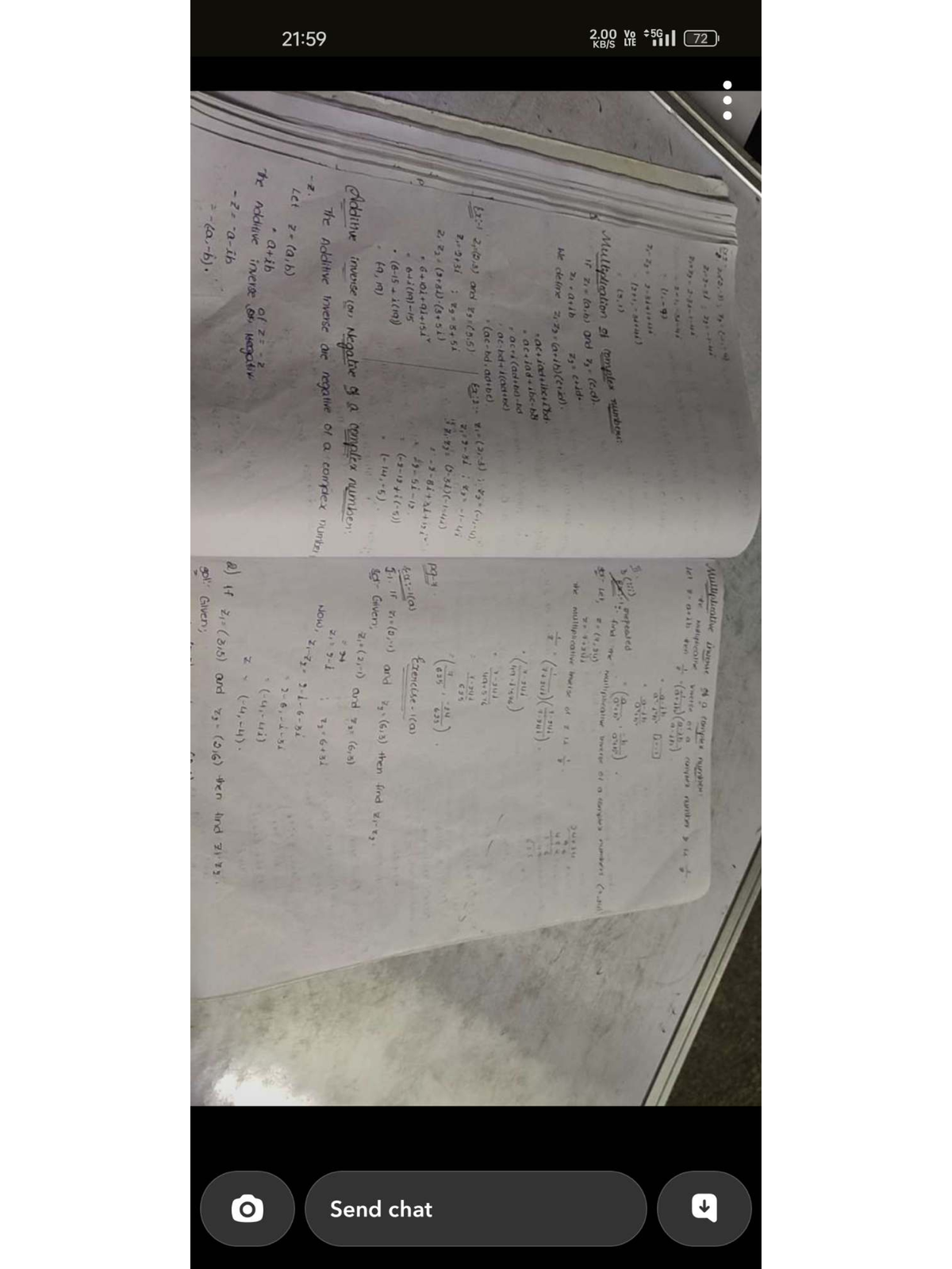 MATH 26: Multiplicative and Additive Inverses of Complex Numbers - Studocu