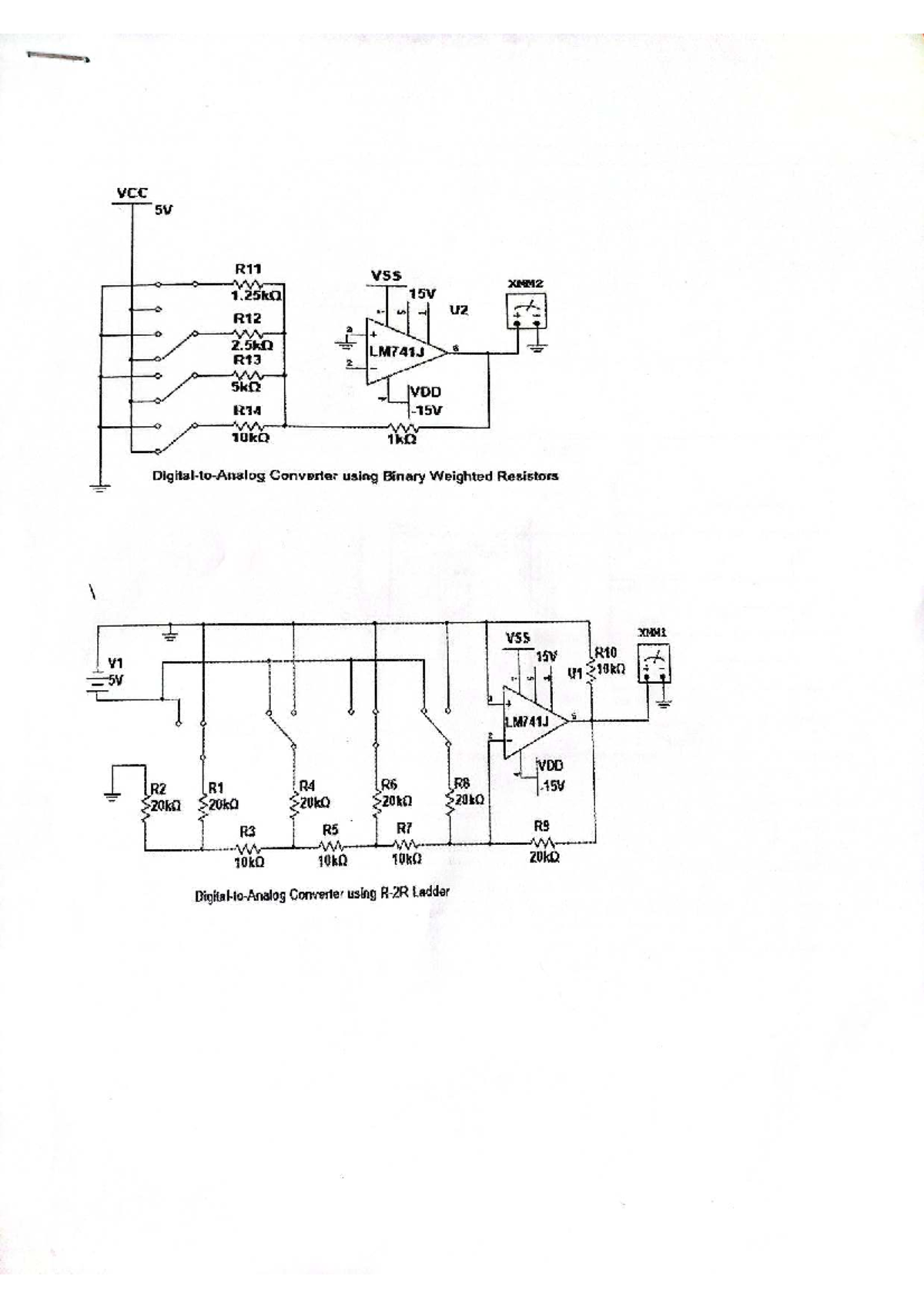 Digital Electronics II Labs EET 3300 YR 3 1 - VCC 5V R11 VSS XMM2 1 15V U2 R12 2 2 LM741J R13 2 ...