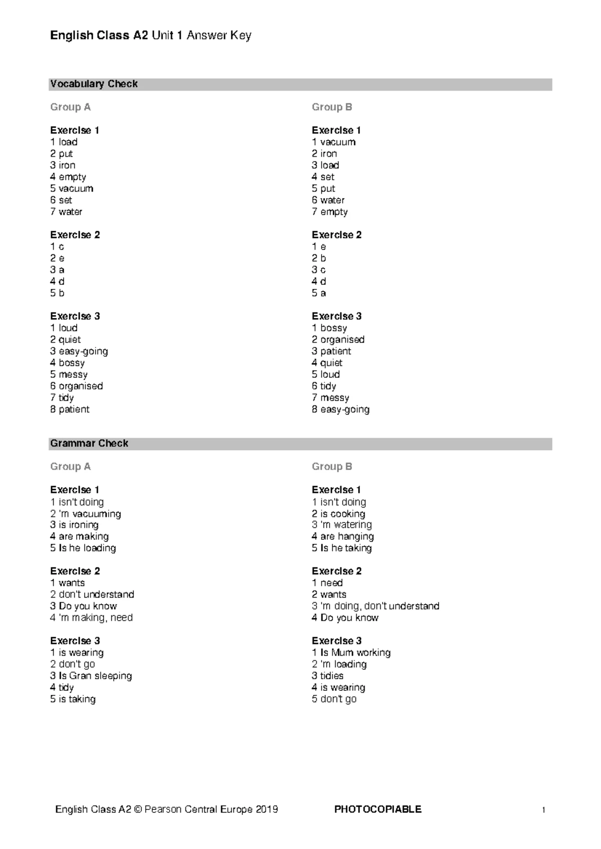 EC A2 Tests - Language Test 1B - Name ...