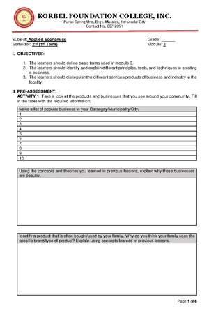 ABM- Applied Economics 12 Q1 W3 Mod3 - Warning: TT: undefined function ...
