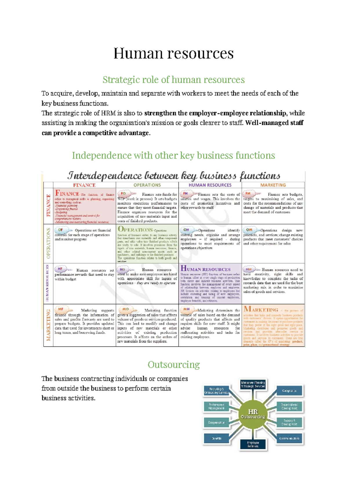 Human Resources Management Notes (HRM 101) - Studocu