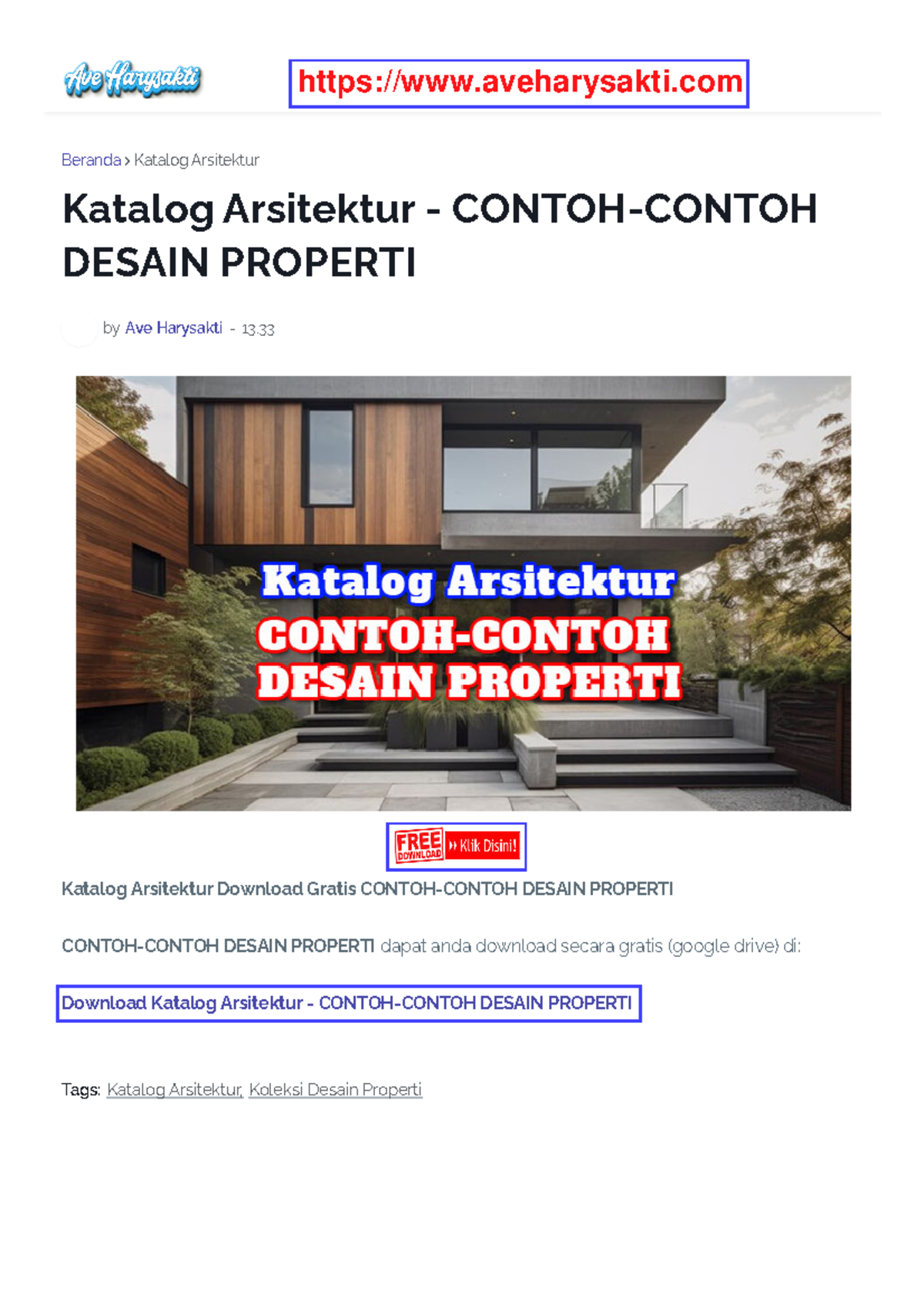 Katalog Arsitektur - Contoh- Contoh Desain Properti ...