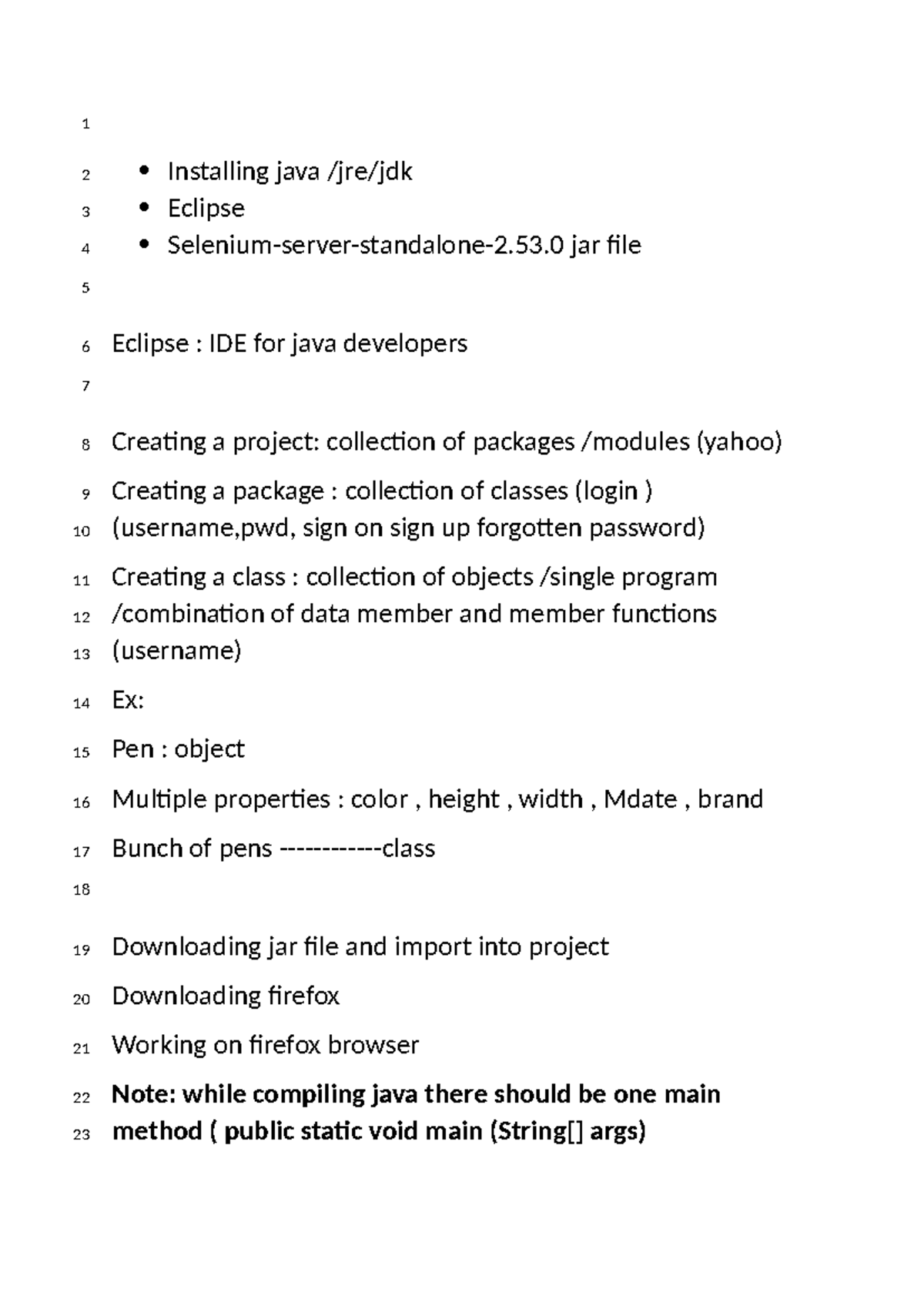 Session 4 Installing Java Eclipse And Selenium Setup Guide Studocu