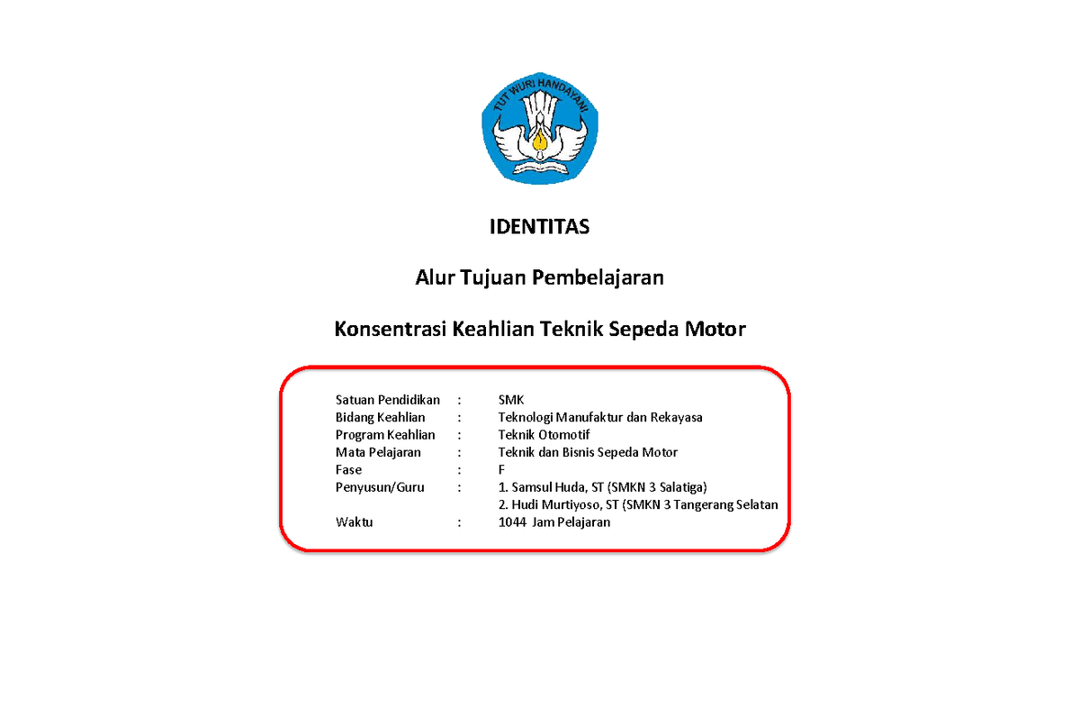 222 QC1 Final Exam: Alur Tujuan Pembelajaran Teknik Sepeda Motor - Studocu