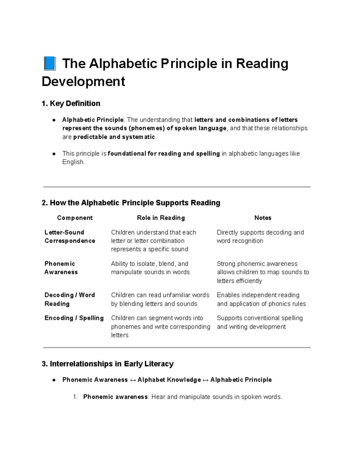 The Alphabetic Principle (EDU 101): Strategies for Early Reading ...