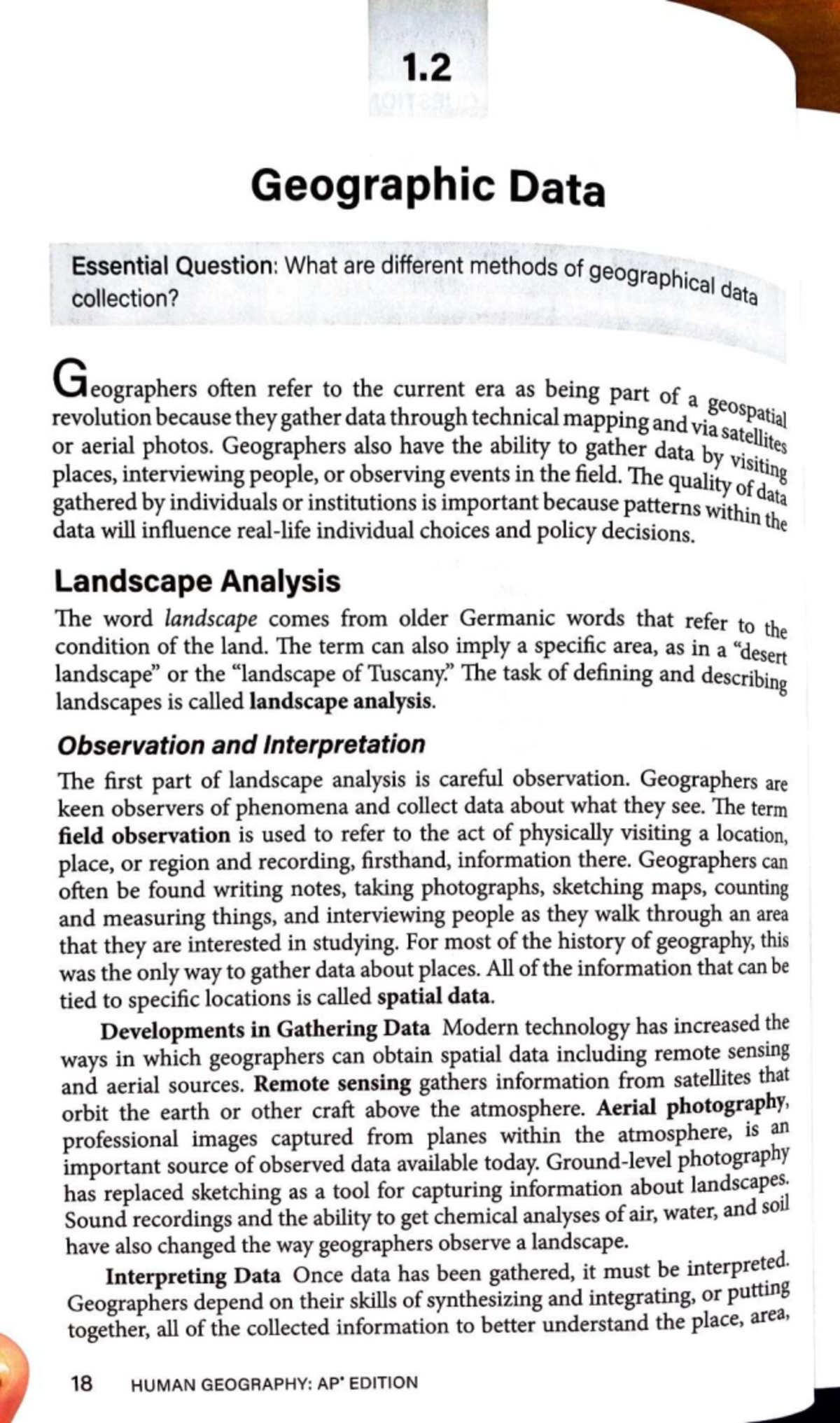 Geographic Data Gathering Techniques: AP Human Geography - Studocu
