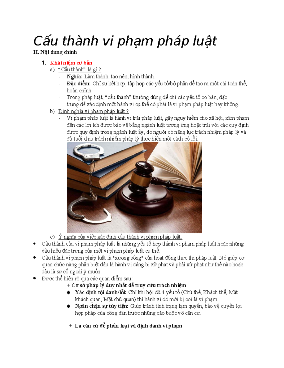Cấu Thành Vi Phạm Pháp Luật II - Tài Liệu Pháp Luật Đại Cương - Studocu