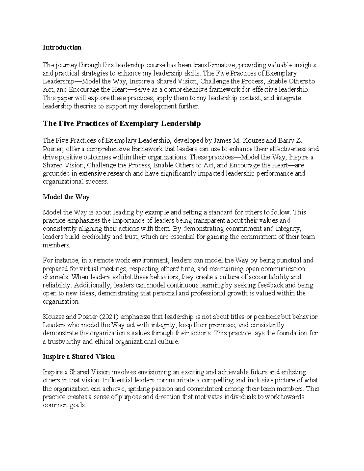 3-2 Final Project Milestone One: Leadership Development Plan - Studocu