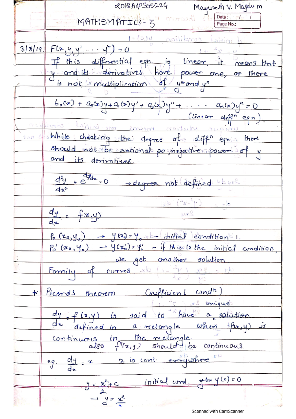 M3 - Lecture notes handwritten 1-10 - Mathematics III - BITS Pilani ...
