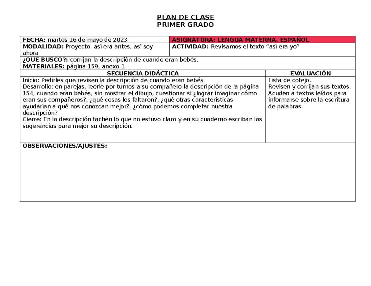 Planificación Educativa para Primer Grado: Lecciones de Español y ...