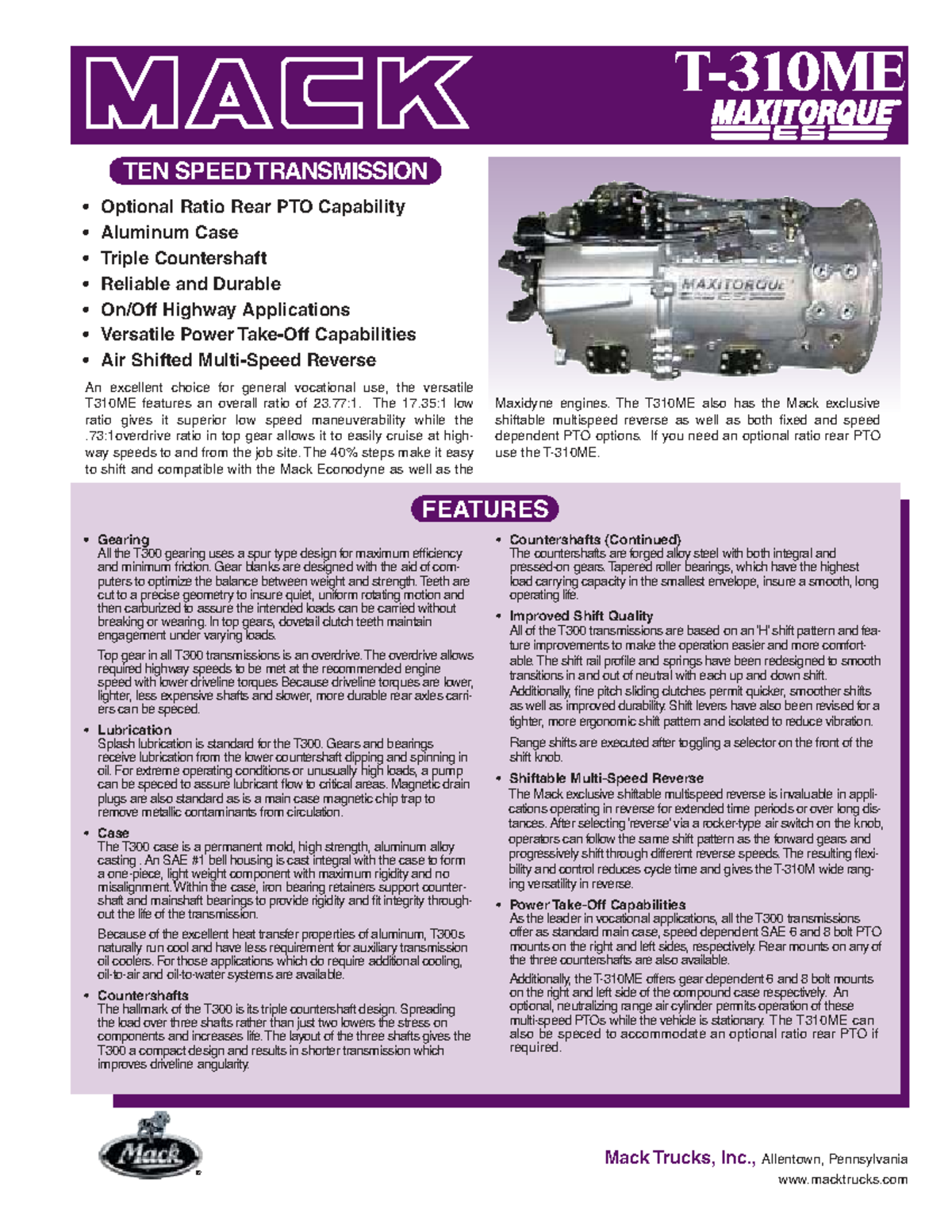 T-310ME Transmission Overview: Features, Capabilities & Applications - Studocu