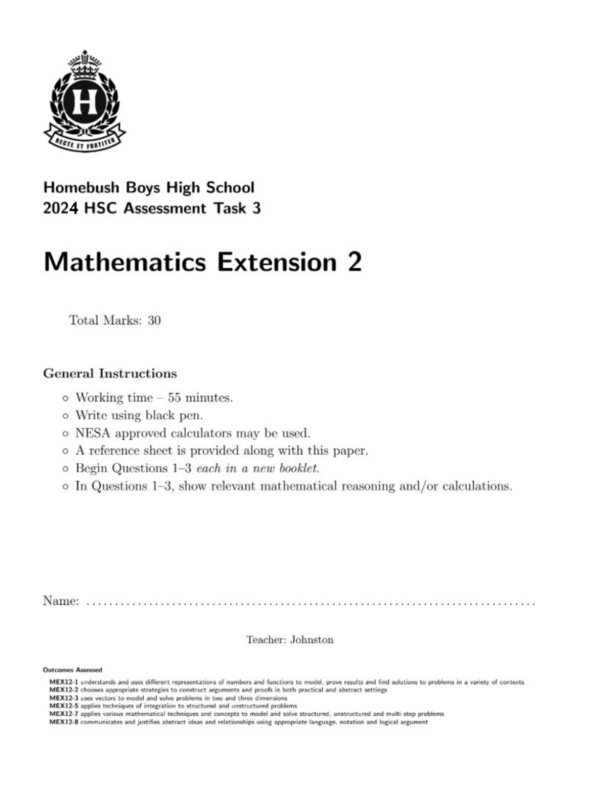 4U custom past paper #4 (sydney tech 23' + 21') - (a) Number Proof (2 ...