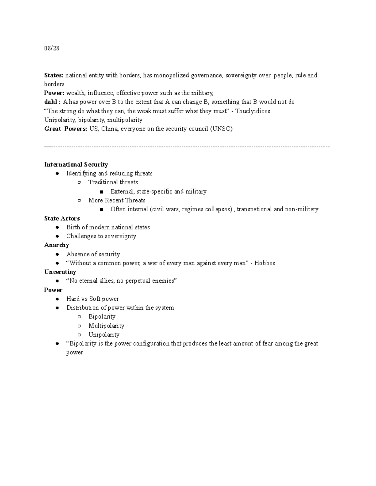 Key Concepts - 08/ States: national entity with borders, has ...