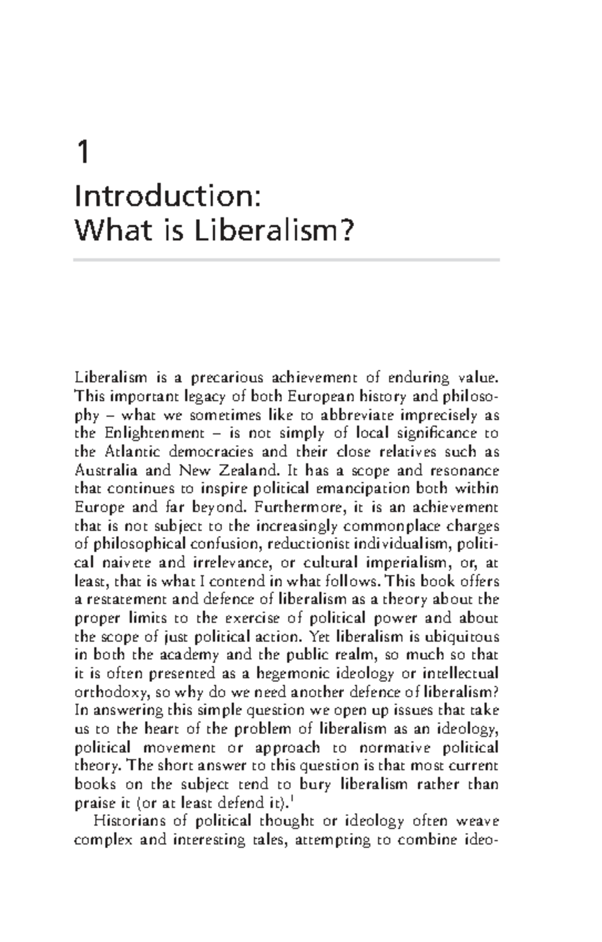 Liberalism Unveiled: A Defense of Political Theory (POL 101) - Studocu