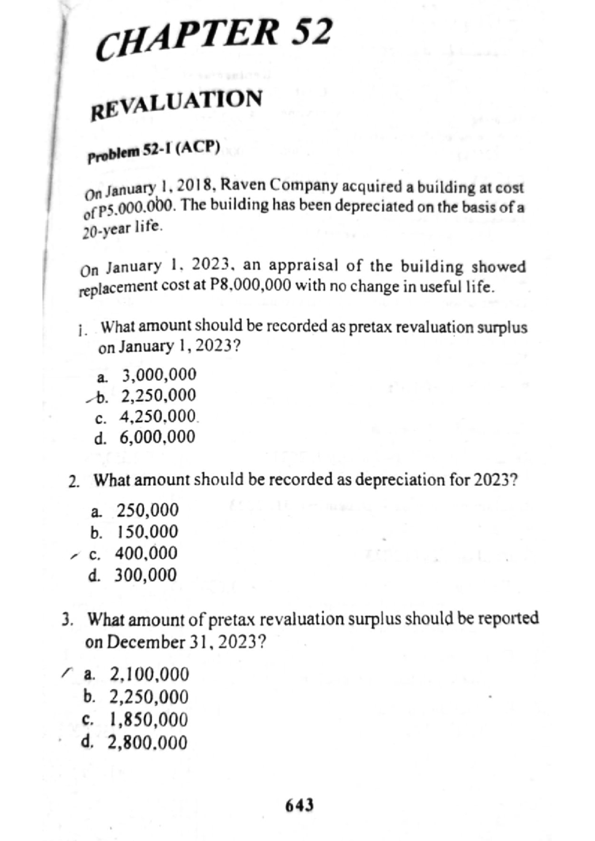 Revaluation Exercises: Accounting for Surplus & Depreciation (ACC 101 ...