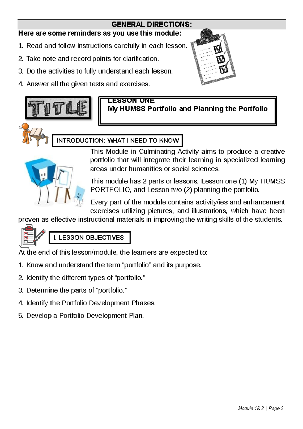 HUMSS 101: Culminating Activity - My HUMSS Portfolio Development Guide ...