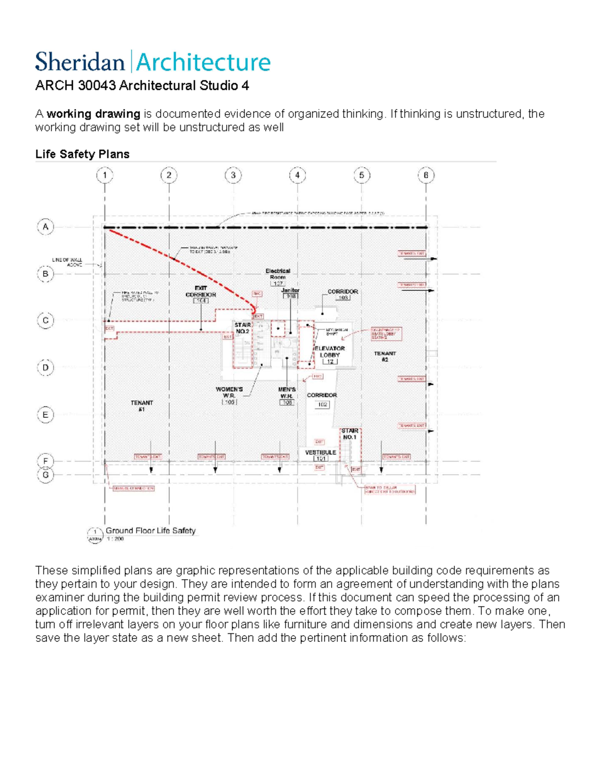 ARCH 30043 Life Safety Plans - ARCH 30043 Architectural Studio 4 A ...