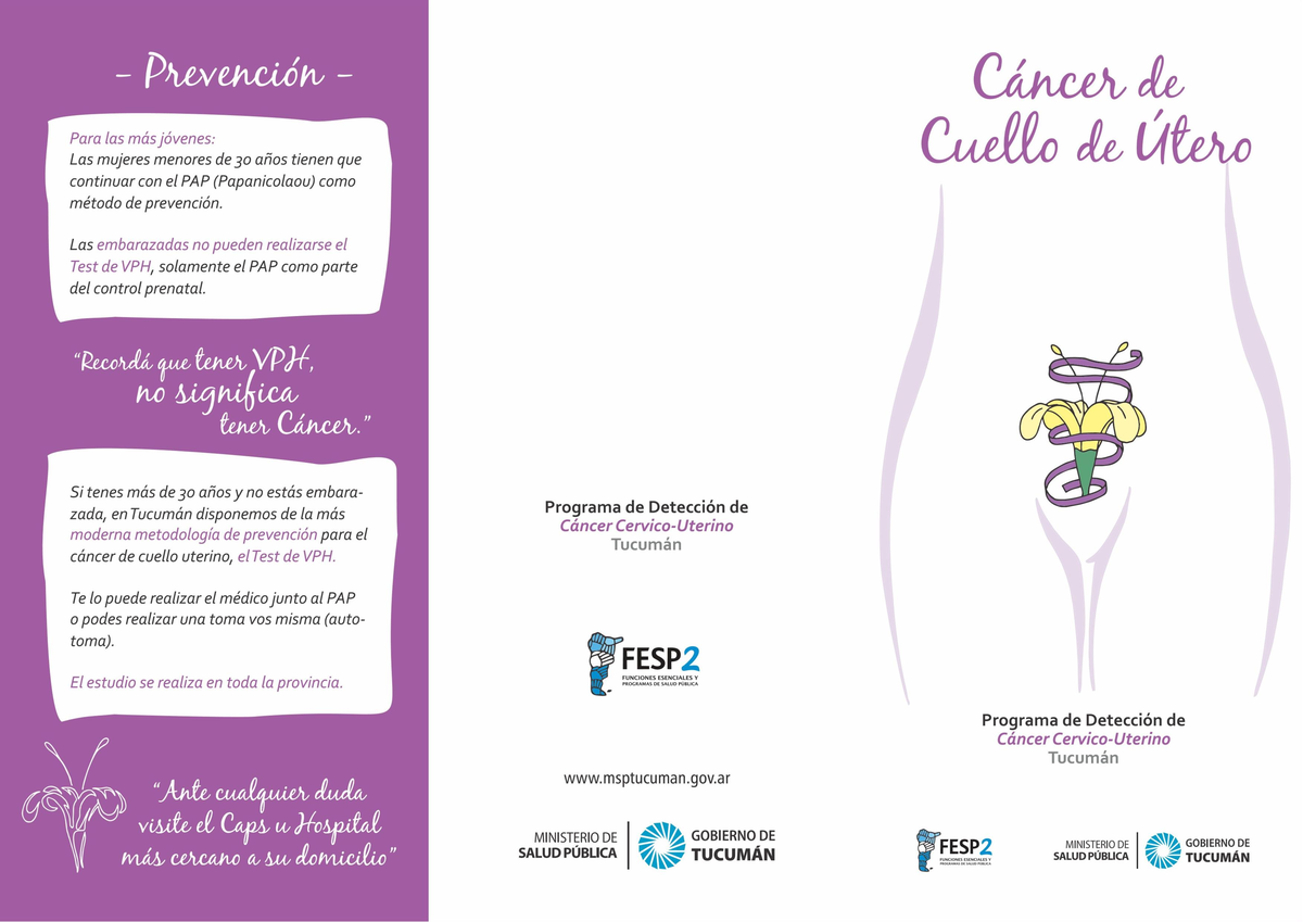Triptico cancer cervical - Prevención Cáncer de Para las más jóvenes ...