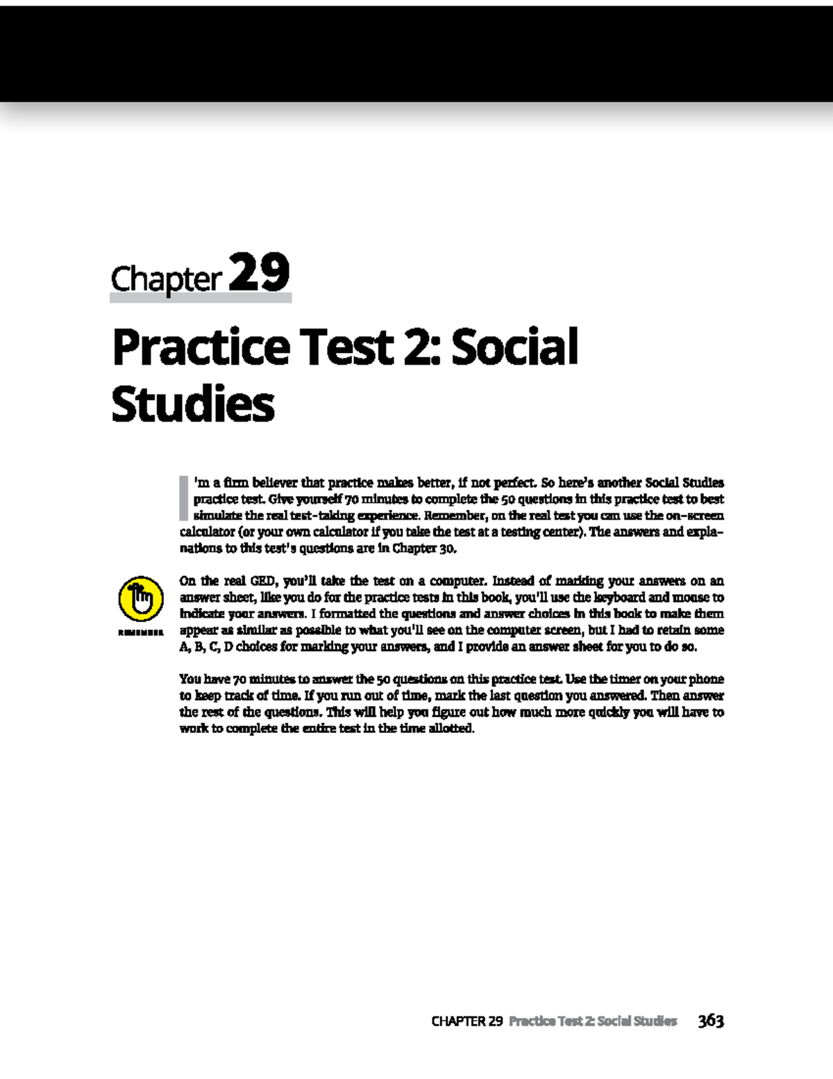Chapter 29 Social Studies Practice Test 2: GED Preparation - Studocu