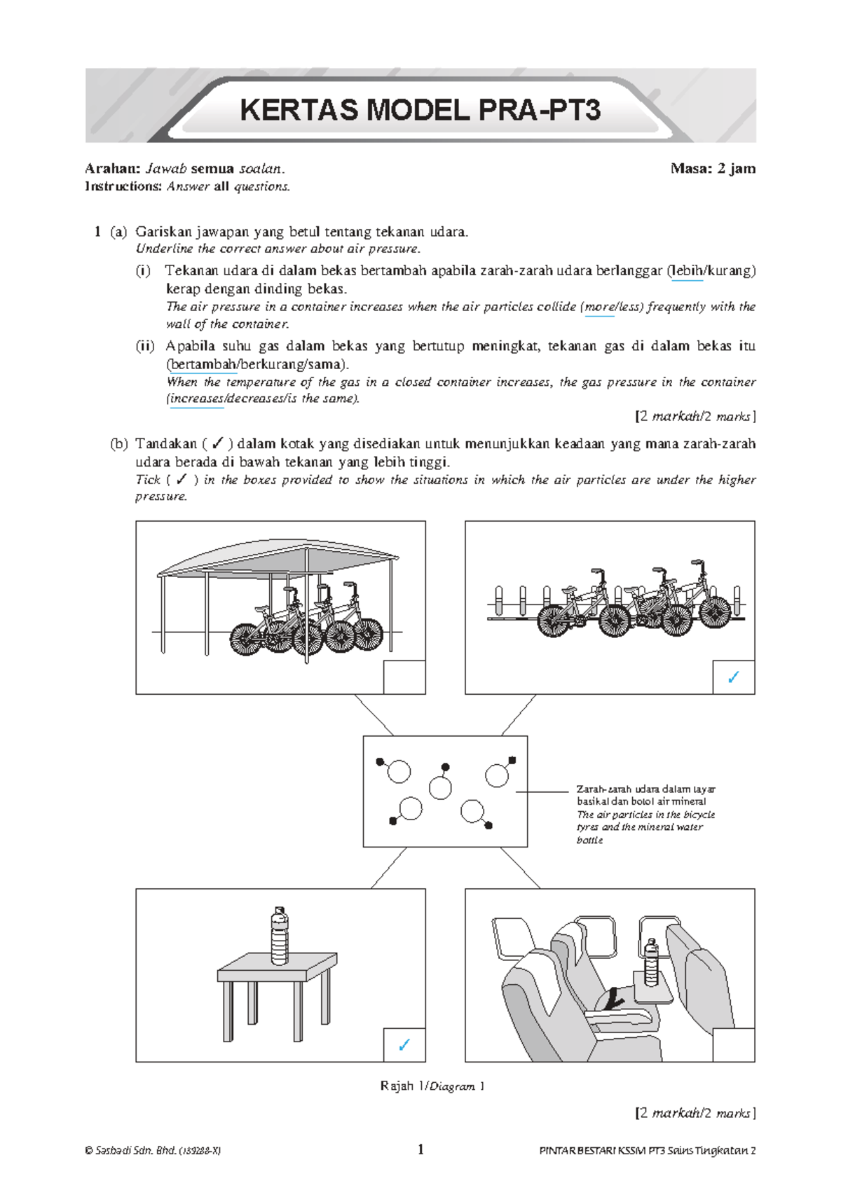 KERTAS MODEL PRA-PT3: Aktiviti Pintar Bestari Sains Tingkatan 2 - Studocu