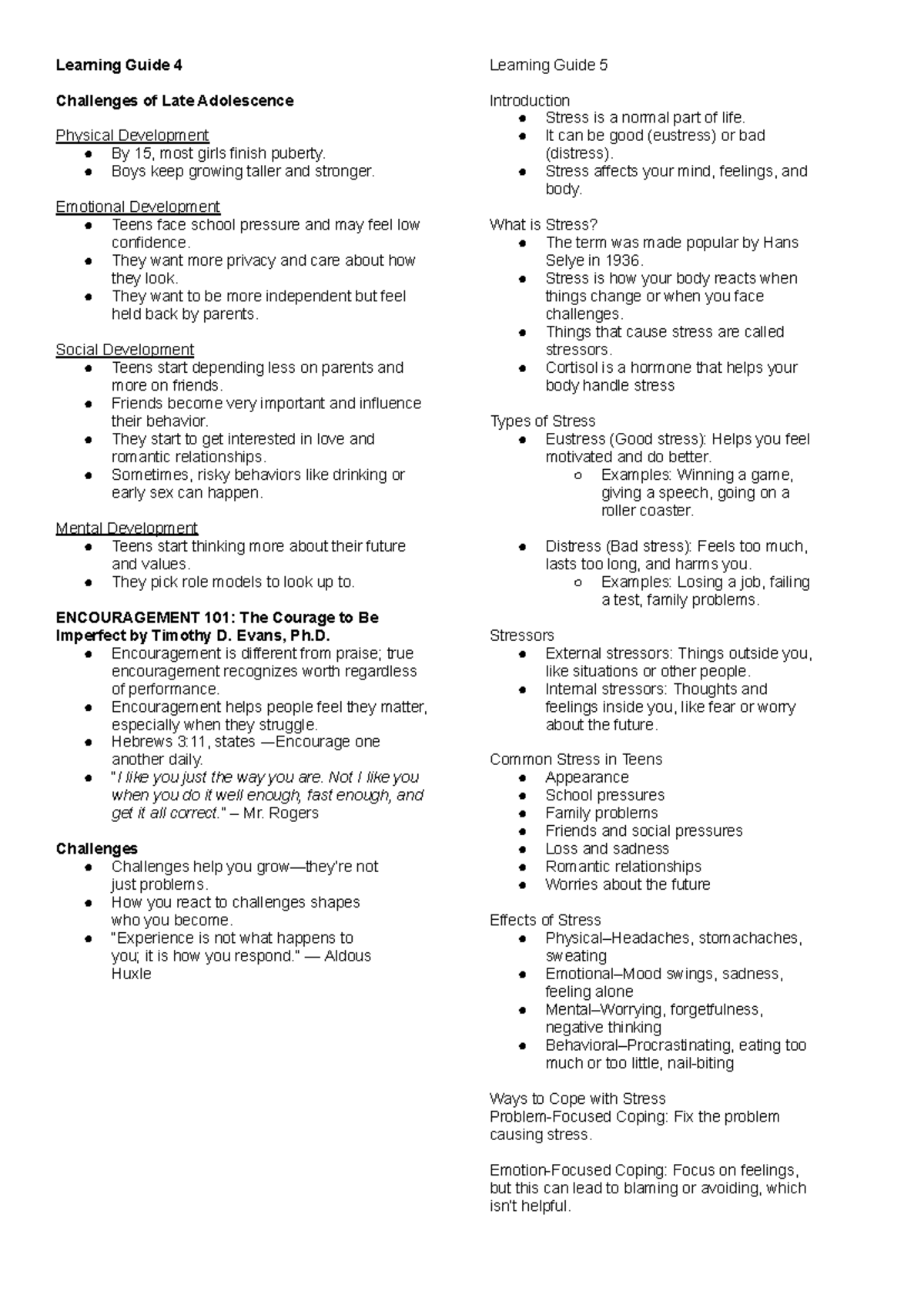 Personal Development - Learning Lecture Notes (PD101) - Studocu