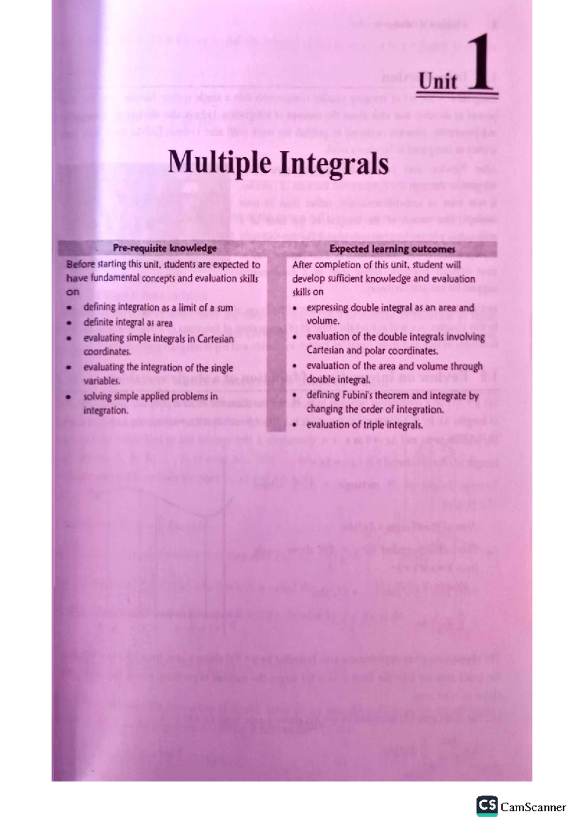 CS 2 Multiple Integrals: Concepts and Evaluation Techniques - Studocu