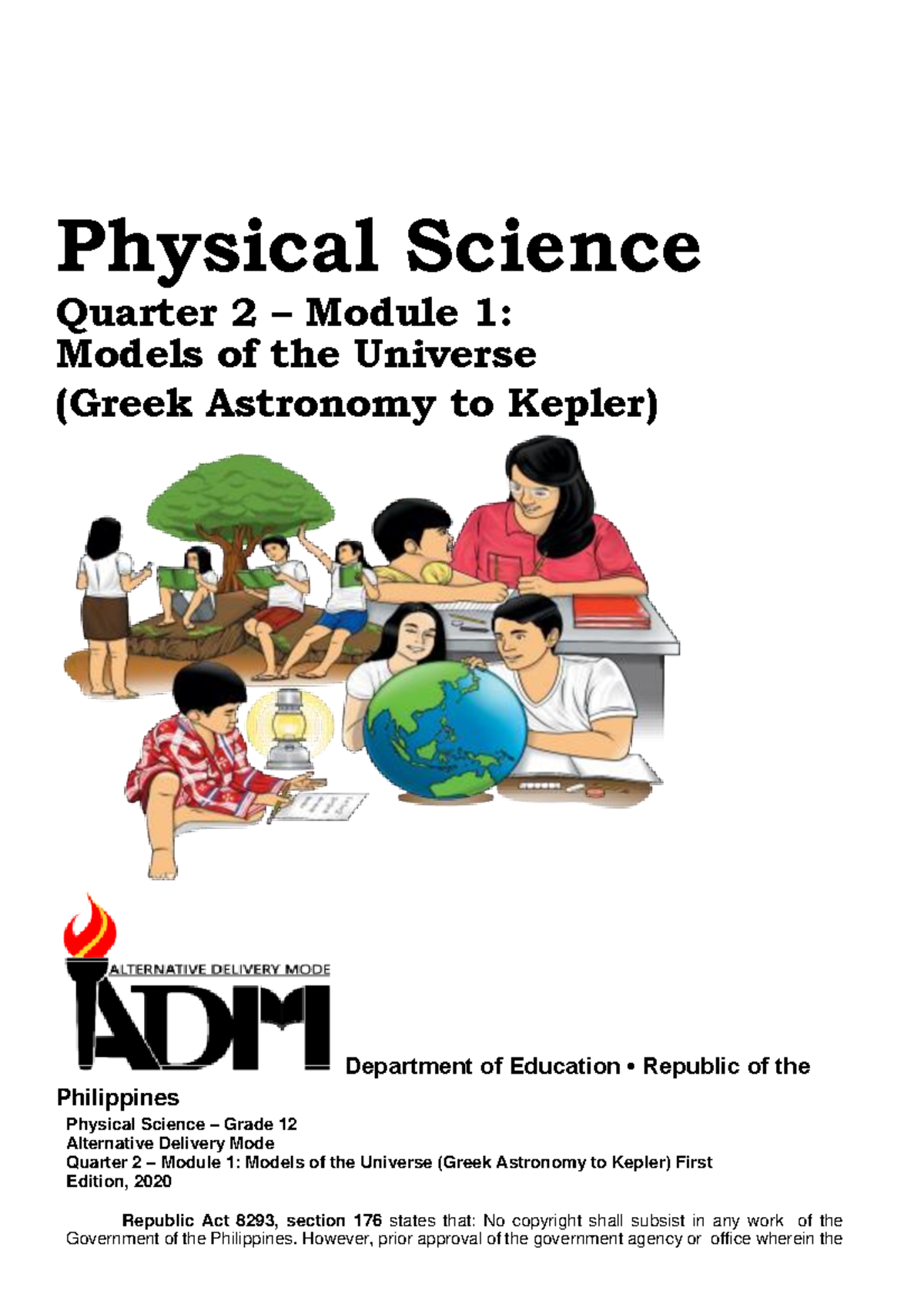 PHSC Q2 Module 1: Exploring Models of the Universe (Greek to Kepler ...
