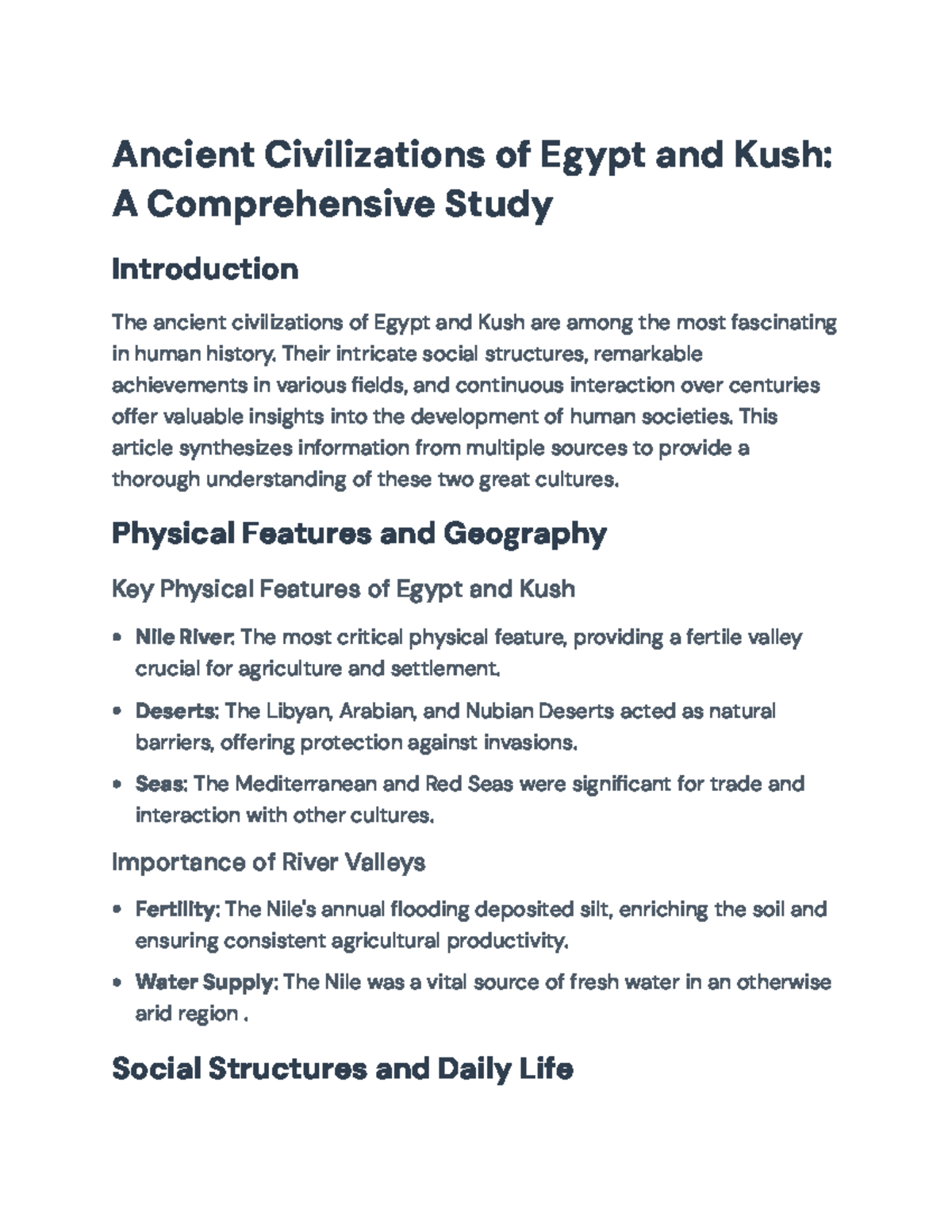 Ancient Civilizations of Egypt and Kush: A Comprehensive Overview ...