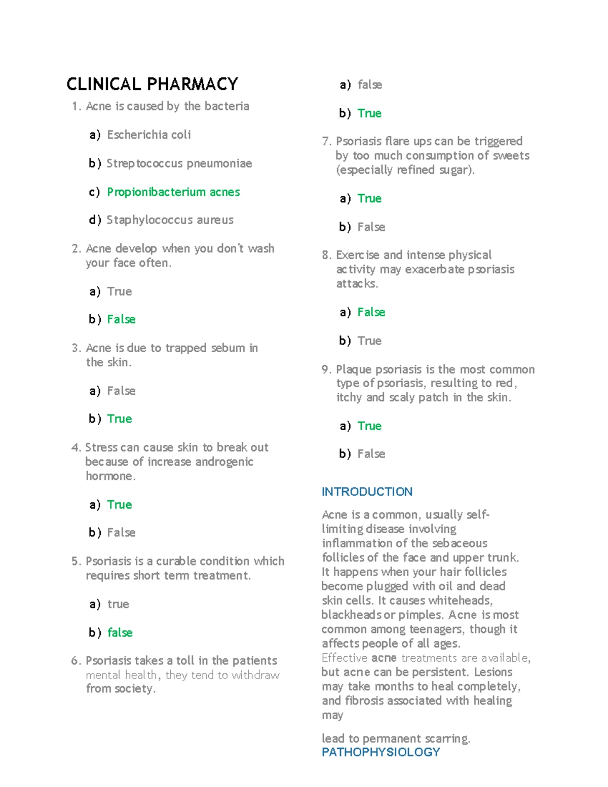 Clinical Pharmacy M7: Pharmacotherapy of Renal Disorders Notes - Studocu