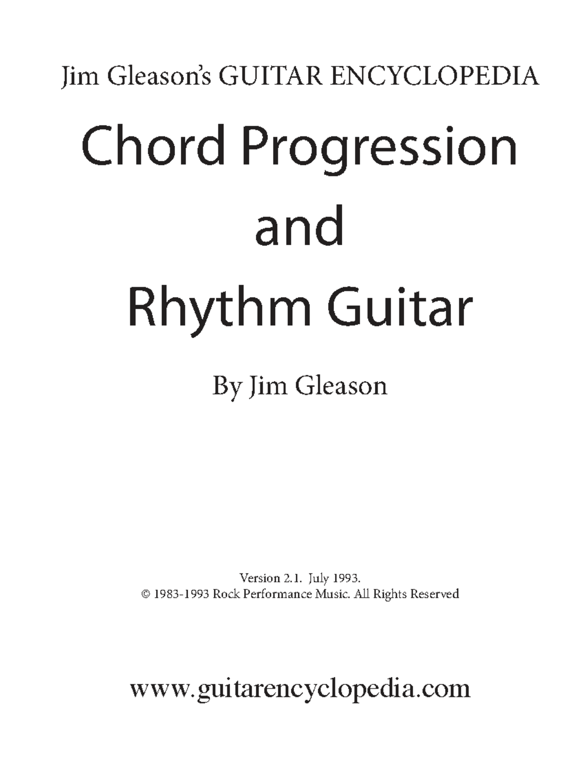 GUITAR 101: Chord Progressions & Rhythm Techniques (Version 2.1) - Studocu