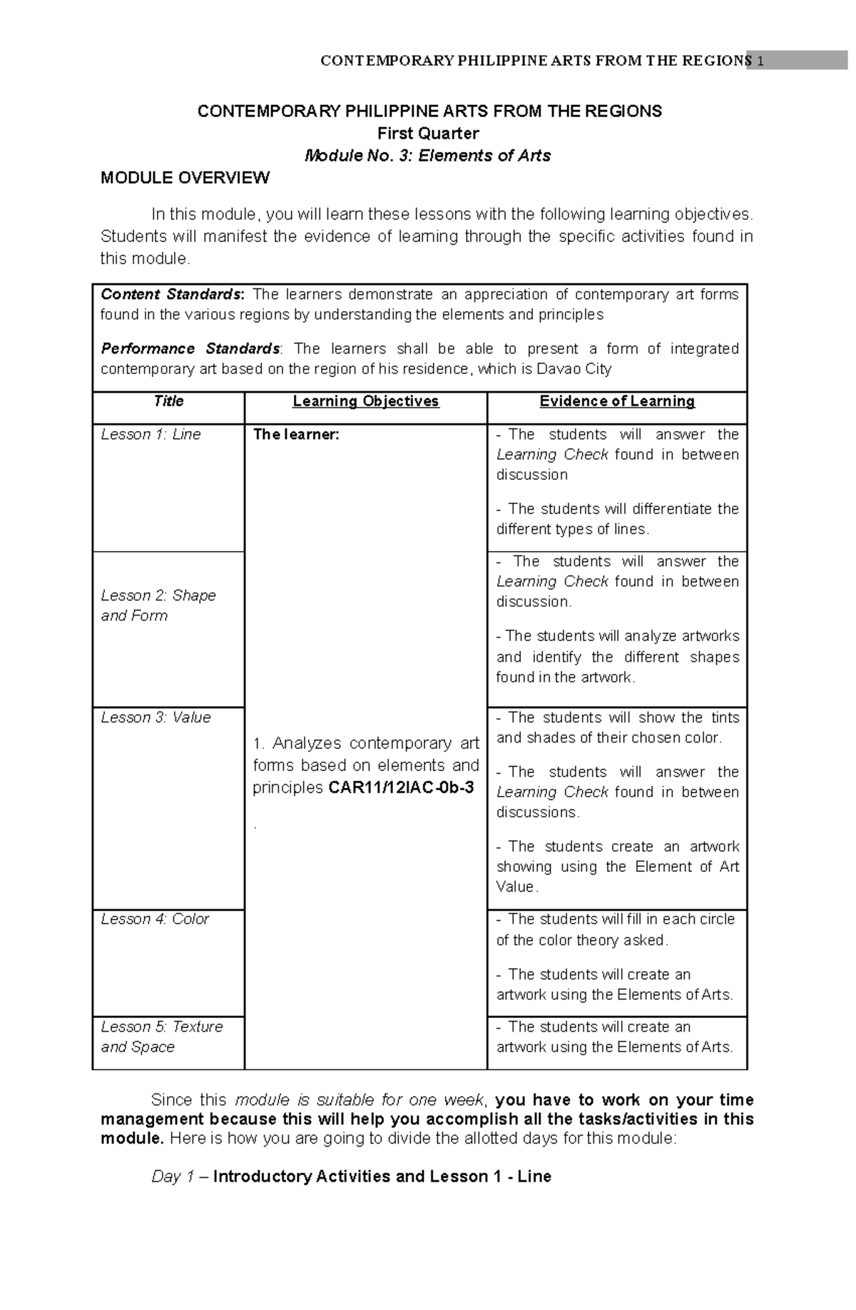 Contemporary - Module 3 - CONTEMPORARY PHILIPPINE ARTS FROM THE REGIONS ...