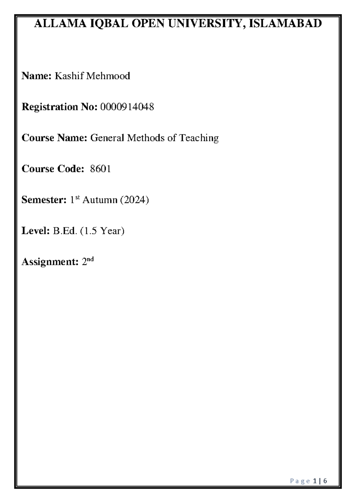 Assignment 2 - Advantages and Disadvantages of Discussion Method (8601) - Studocu