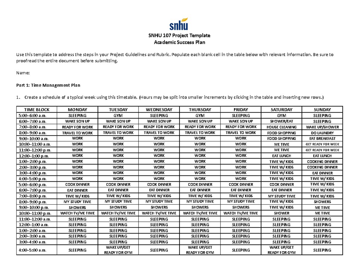 AJeter SNHU 107 Project - SNHU 107 Project Template Academic Success ...