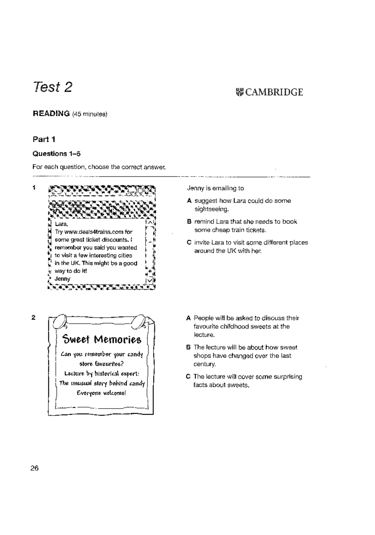 PET - B1 Preliminary 1 Authentic Practice Tests - Key and Answers - Studocu
