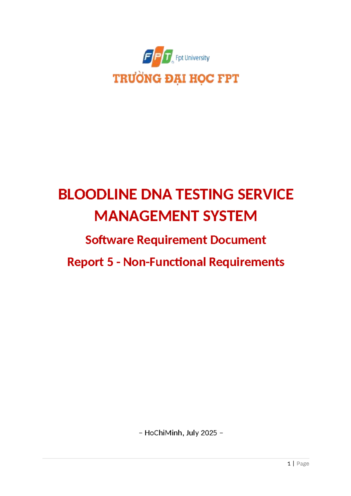 SWR302 Software Requirement Document: Bloodline DNA Testing System ...