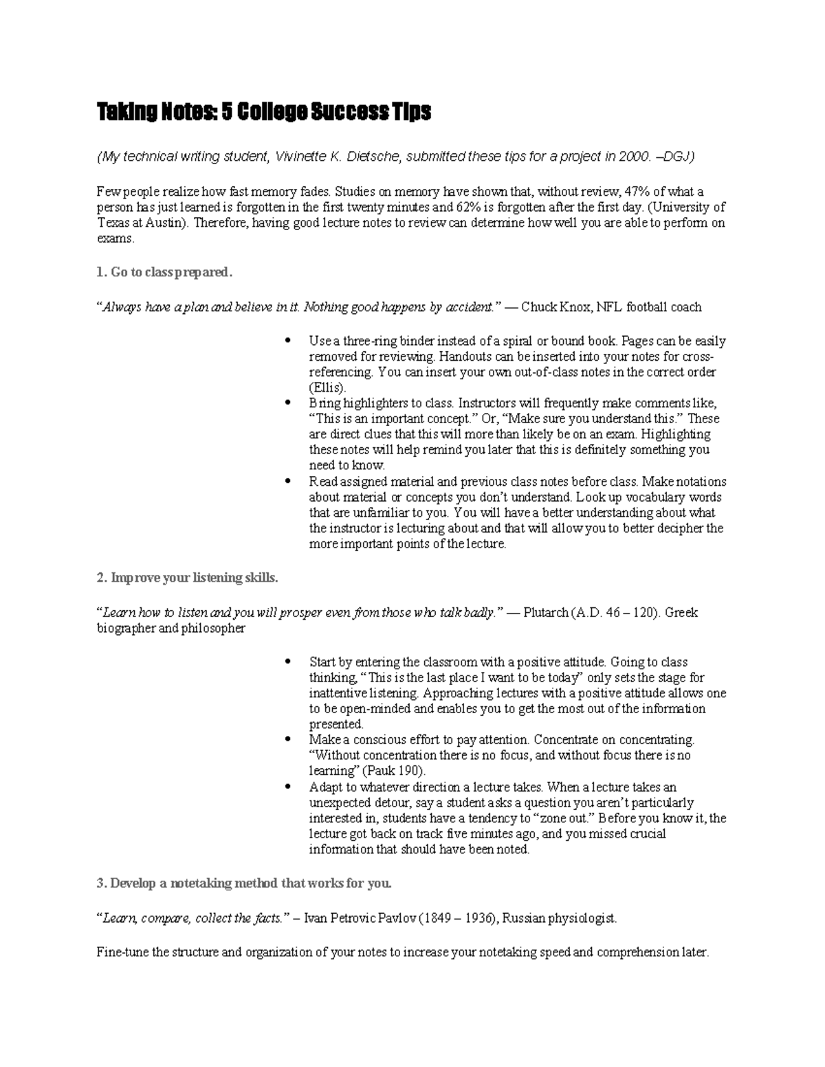 Effective Note-Taking Strategies for College Success: Tips & Techniques ...