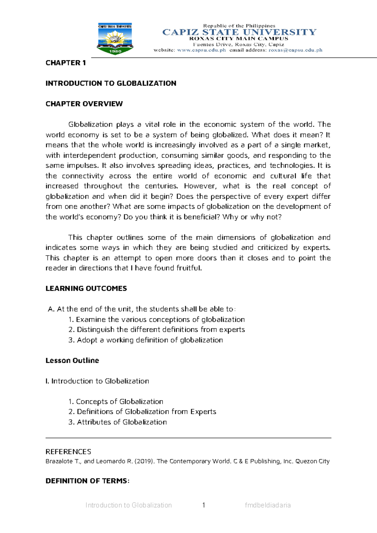 Introduction to Globalization: Concepts and Perspectives - Chapter 1 ...