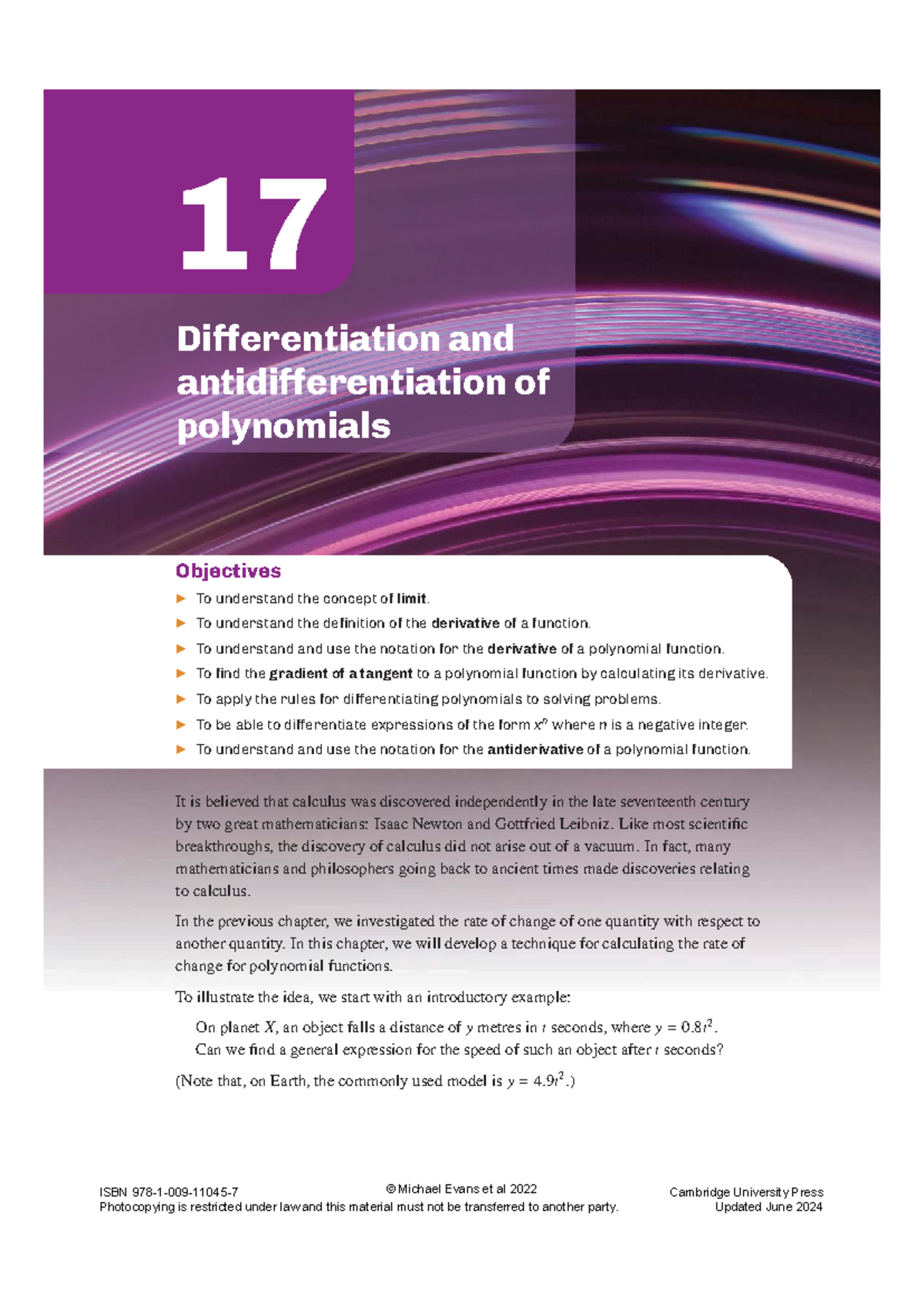 Methods 12: Ch 17 - Differentiation and Antidifferentiation of ...