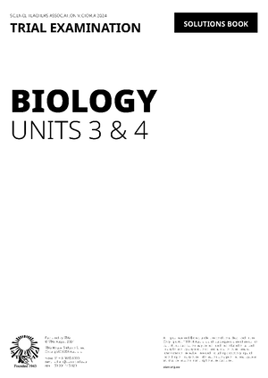 Bio prac sac - practice exam - VCE Biology Unit 3 AOS 1 Practise SAC ...