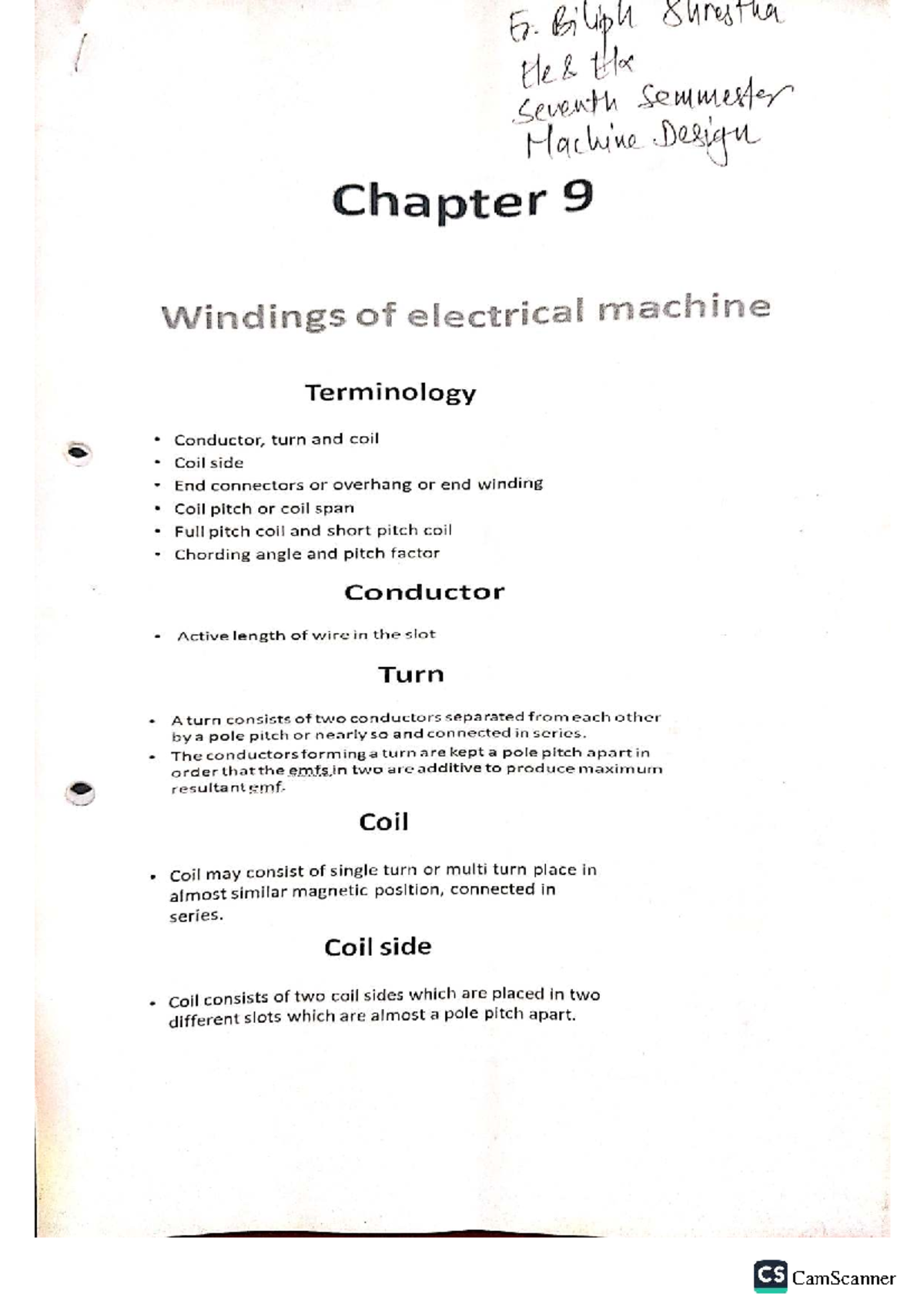 Machine Design Lesson 9: Windings of Electrical Machines - Studocu
