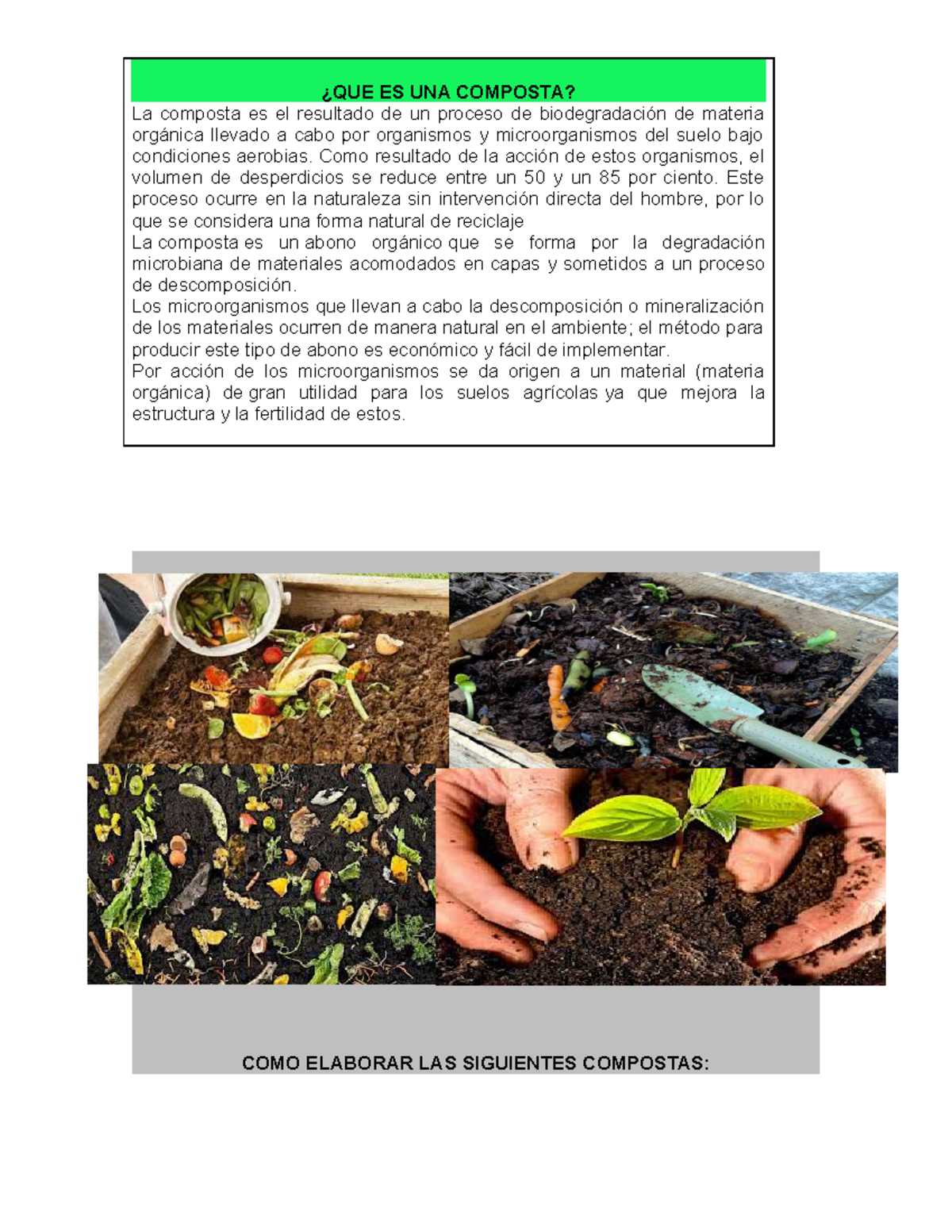 Tipos de compostas - COMO ELABORAR LAS SIGUIENTES COMPOSTAS: ¿QUE ES ...