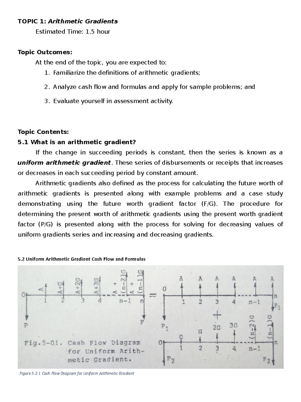 L2 Topic: Understanding Arithmetic Gradients and Cash Flows - Studocu